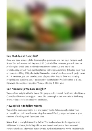 What Is Noom Diet? | PDF | Nutrition | Healthy Living