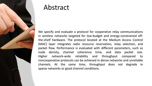 Medium Access With Adaptive Relay Selection In Cooperative Wireless Networks Pptx