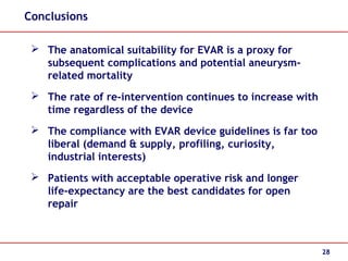 Medium and long term results following evar success or disappointment | PPT