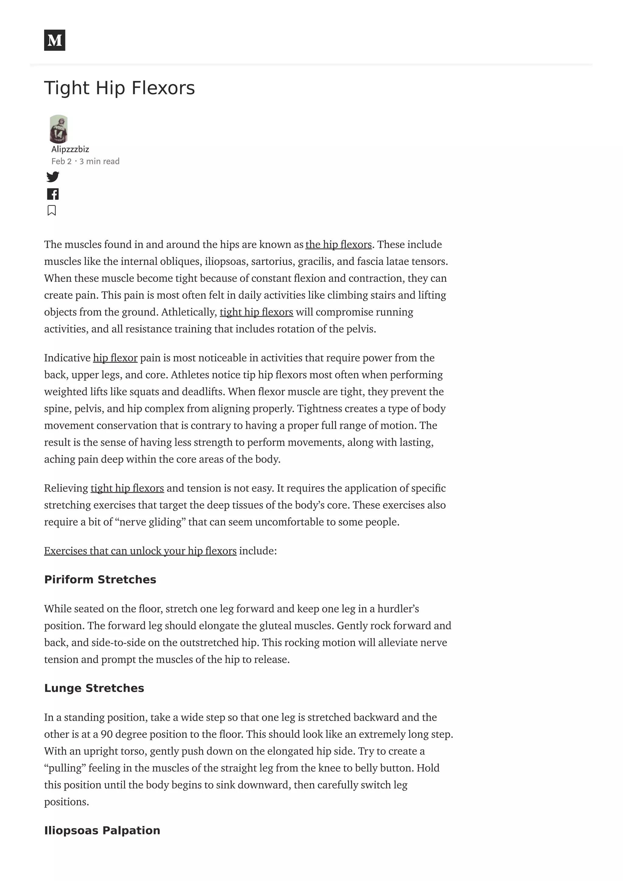TIGHT HIP FLEXORS | PDF