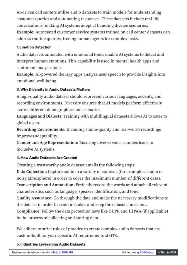 Exploring Real-Time Audio Dataset Applications in AI and Machine ...