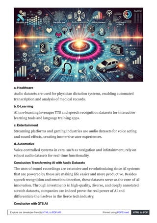 Exploring Real-Time Audio Dataset Applications in AI and Machine ...