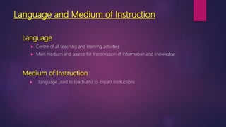 Medium of Instruction In Pakistan | PPTX
