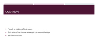 Medium of instruction in the L2 classroom | PDF