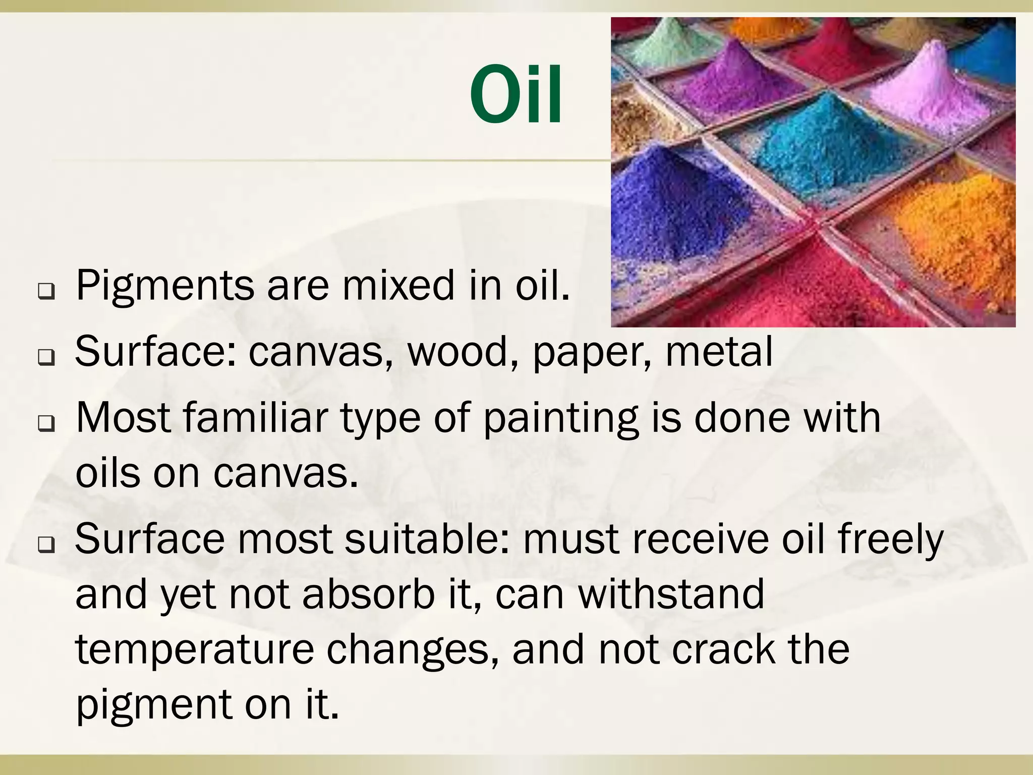 Medium of the visual arts | PPTX