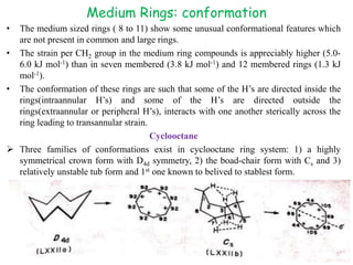 Conformational analysis of medium rings | PPTX