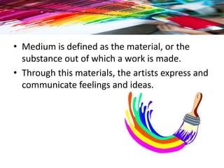 Mediums and techniques | PPTX