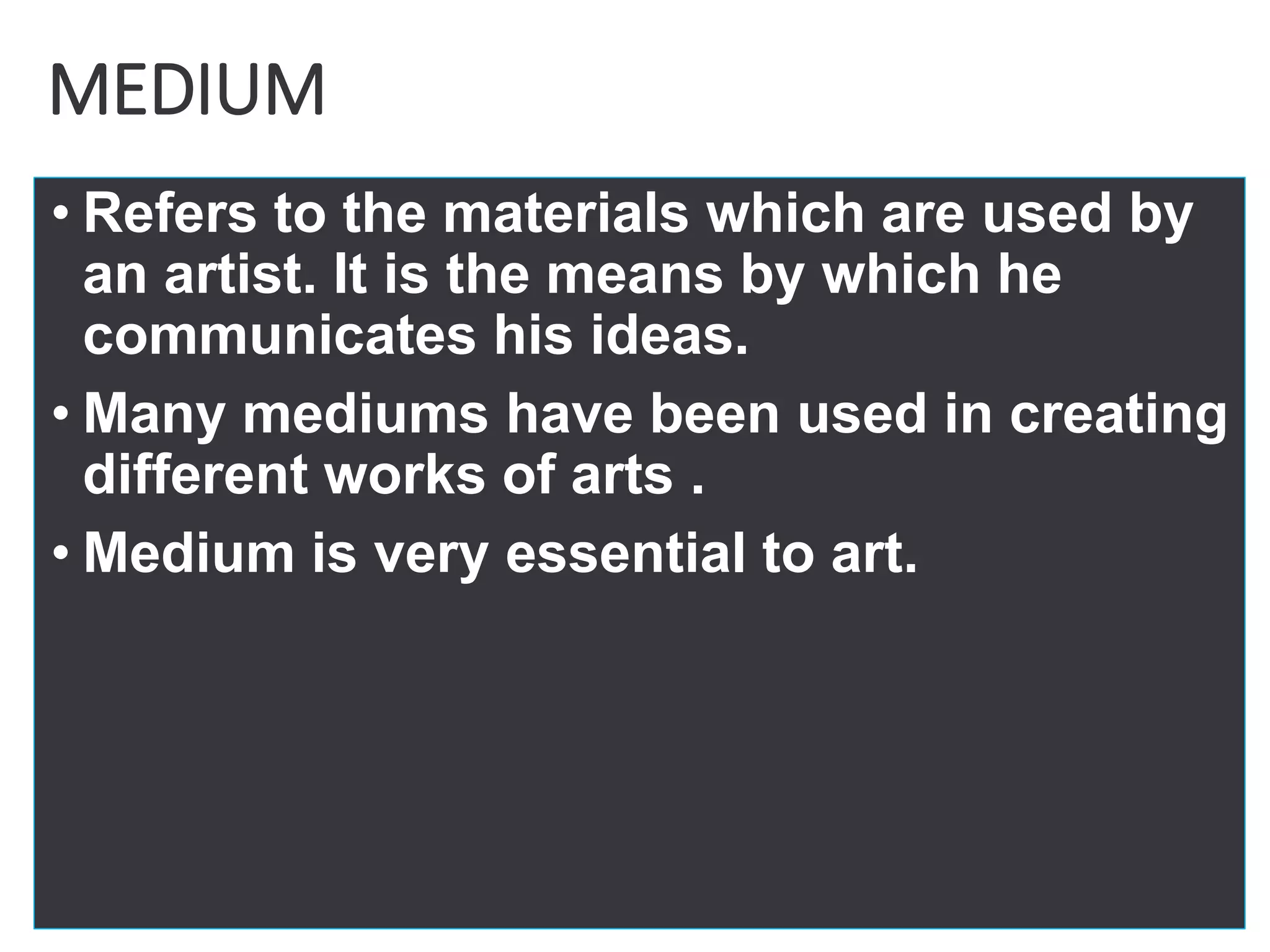 Mediums of the visual arts (3) | PPT