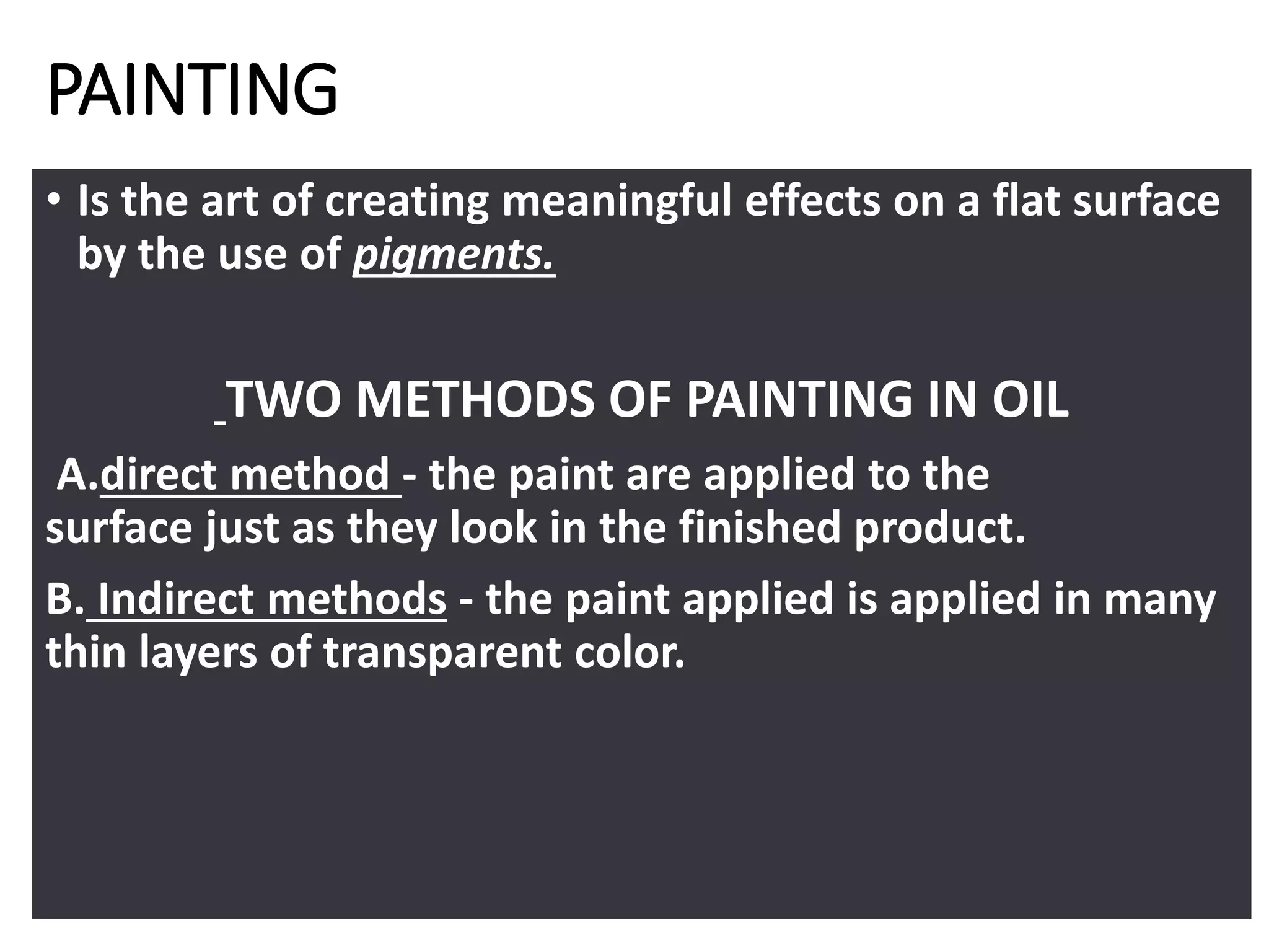 Mediums of the visual arts (3) | PPT