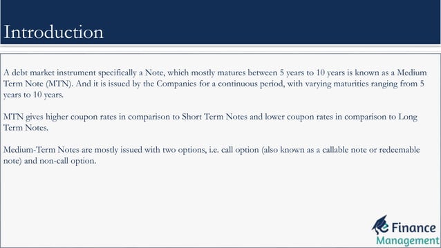 Medium Term Notes | PPT