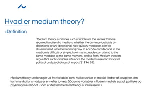 Medium theory | PDF