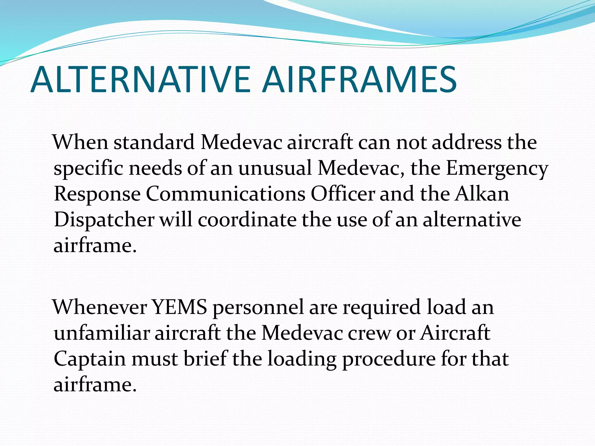 Medivac safety airplane | PPT