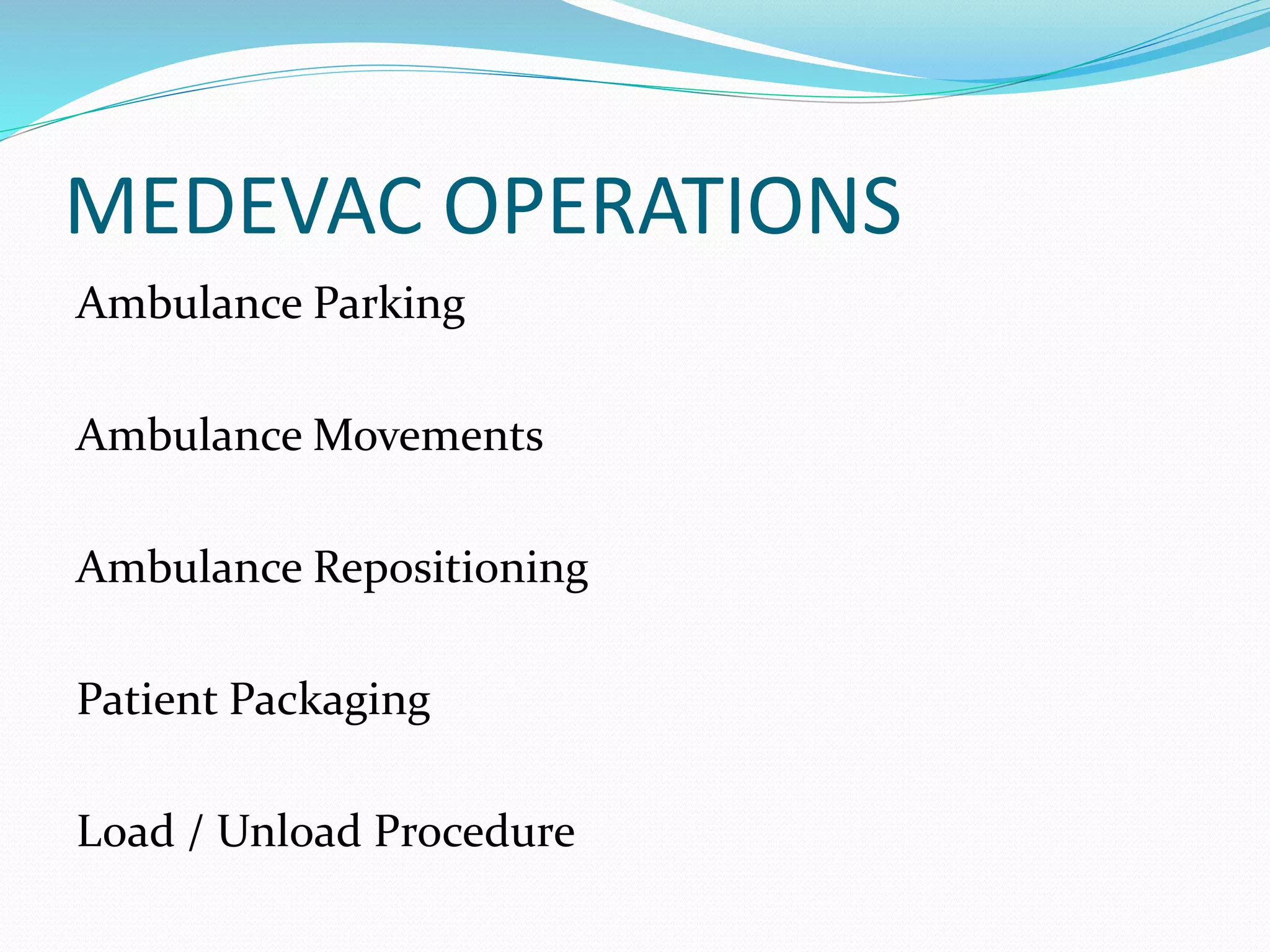 Medivac safety airplane | PPT