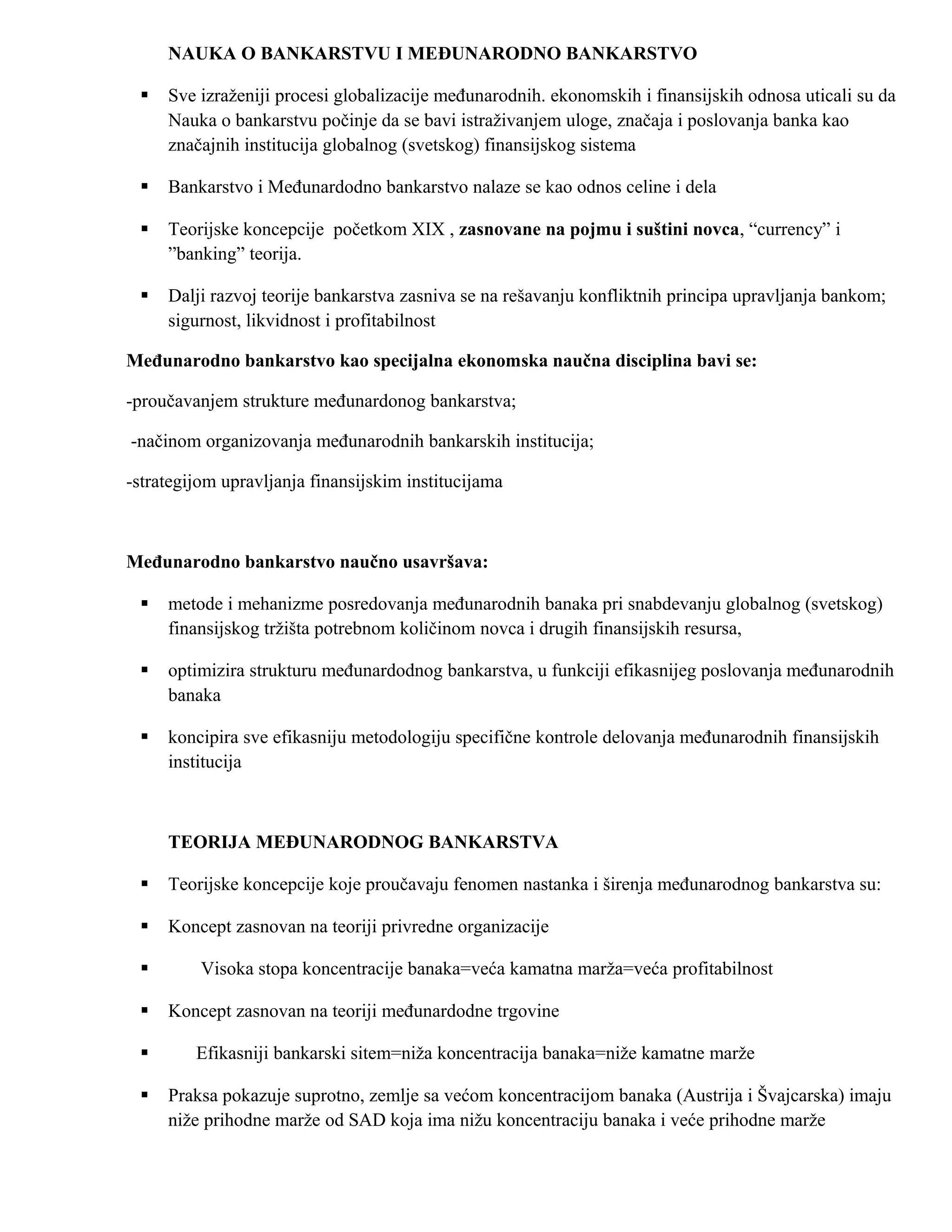 Medjunarodno bankarstvo skripta | DOC