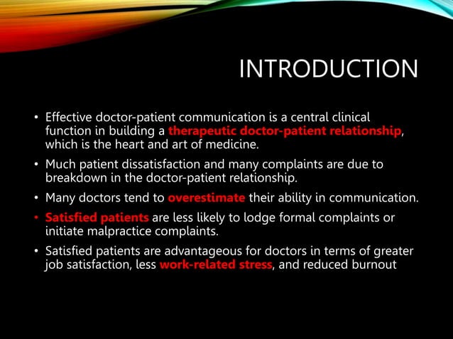 Communication Skills to prevent MLC. Doctors perspective | PPTX