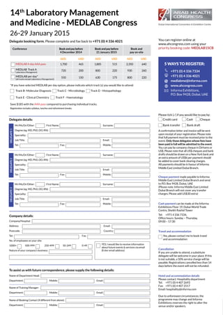 Largest laboratory conference in the Middle East | PDF