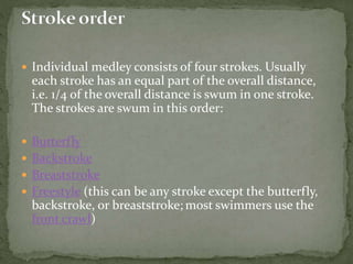 Medley race in swimming | PPTX