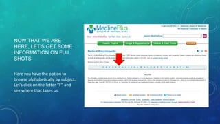 MedlinePlus: a tutorial | PPT
