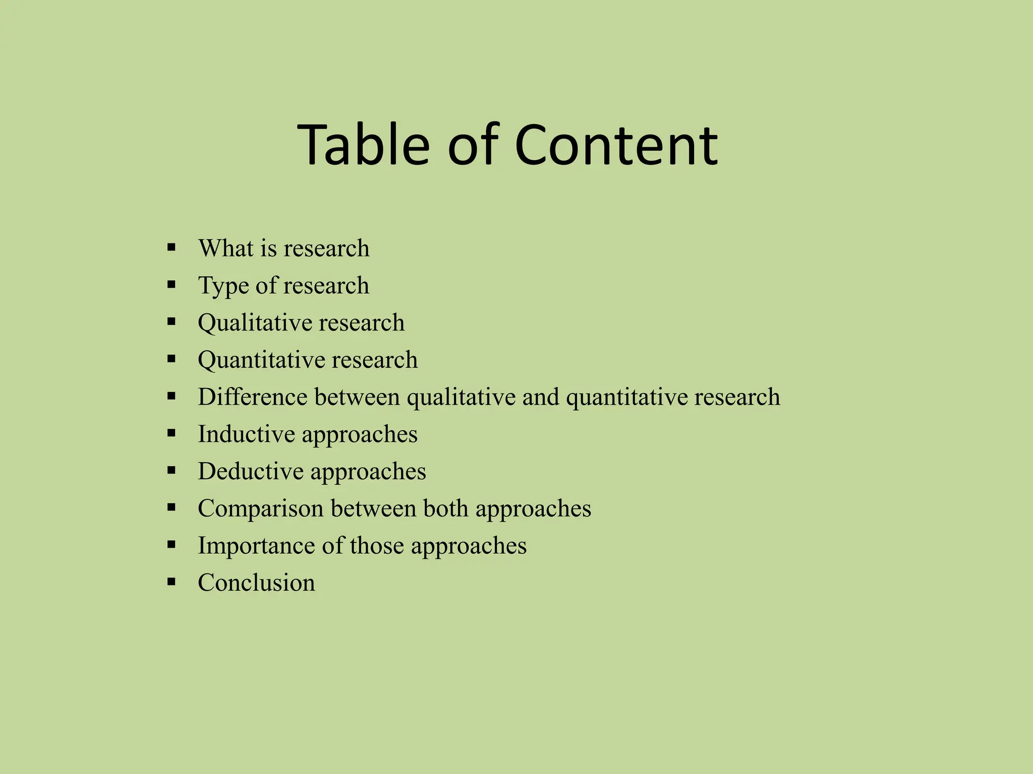 Definition of inductive and deductive research approaches & type of ...
