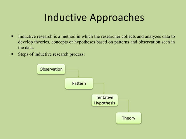 Definition of inductive and deductive research approaches & type of ...