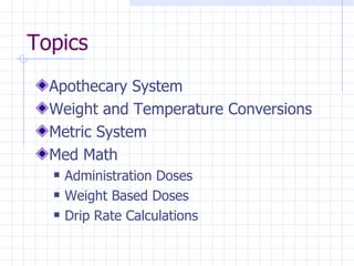 Med Math | PPT