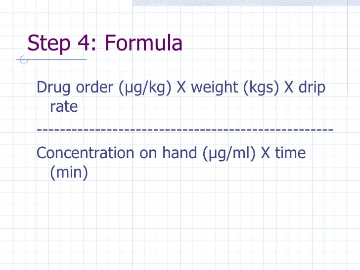 Med Math Formulas