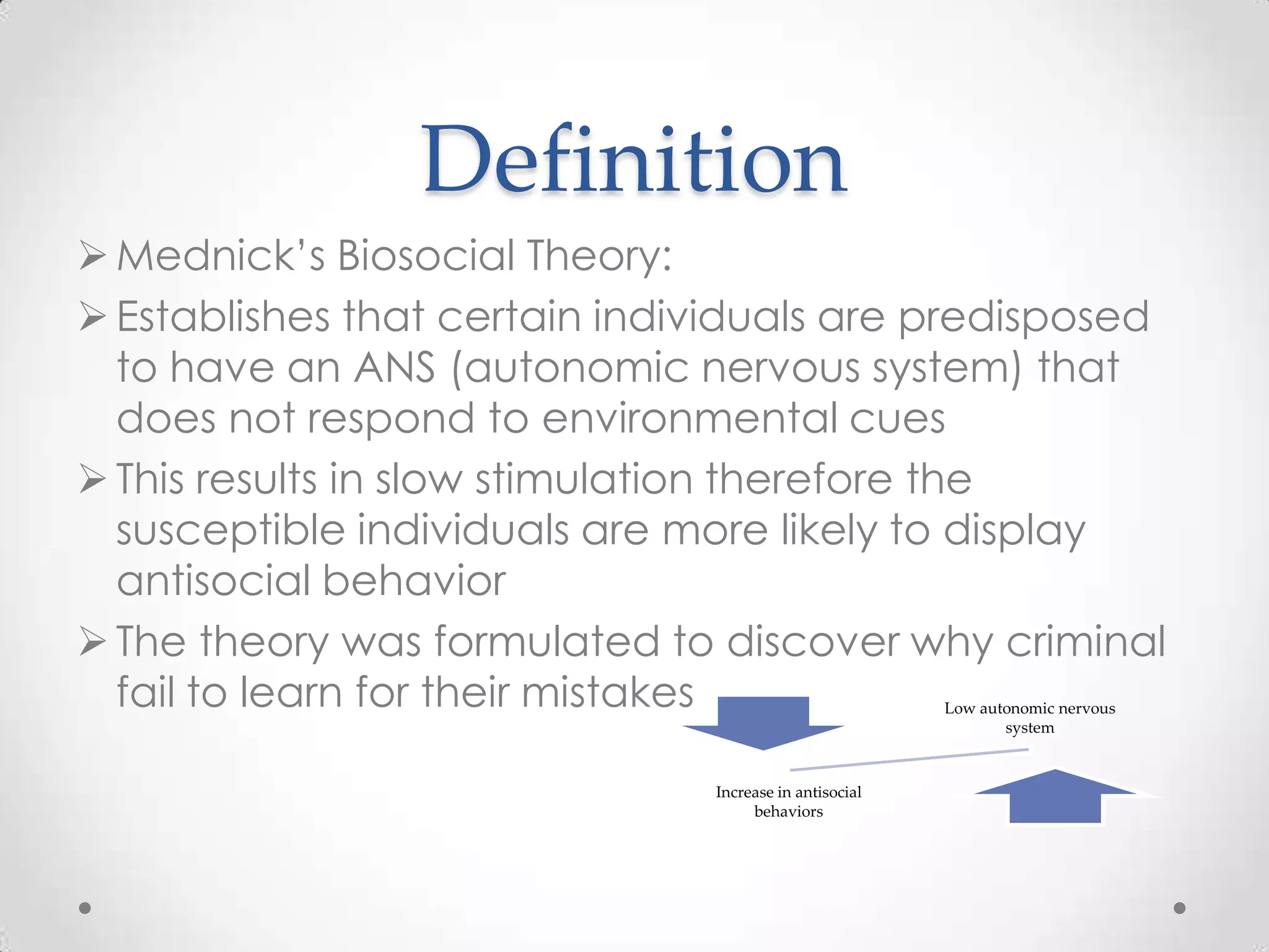Mednick’s biosocial theory | PPTX