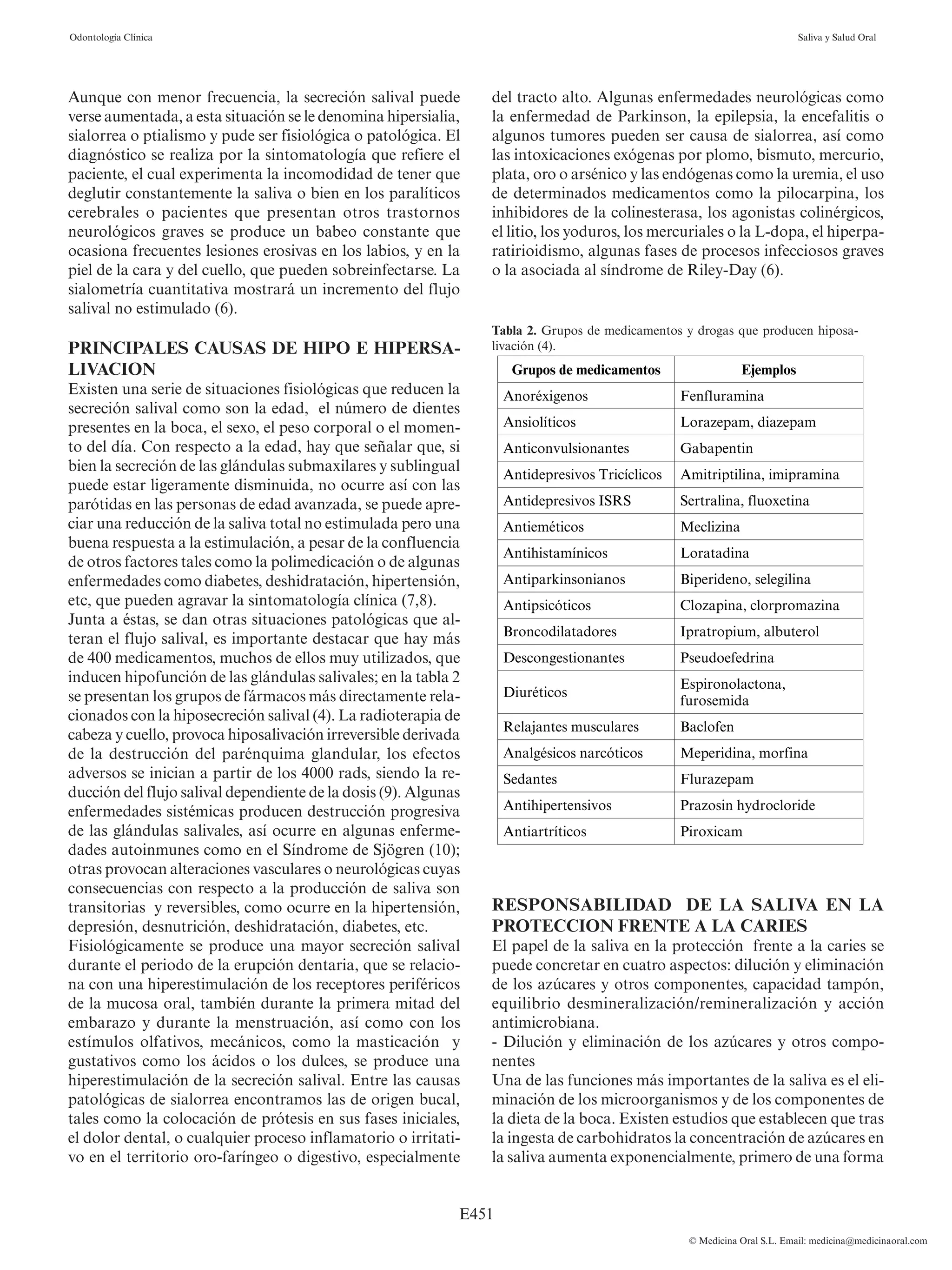 La saliva en el mantenimiento de la salud oral y como ayuda en el ...