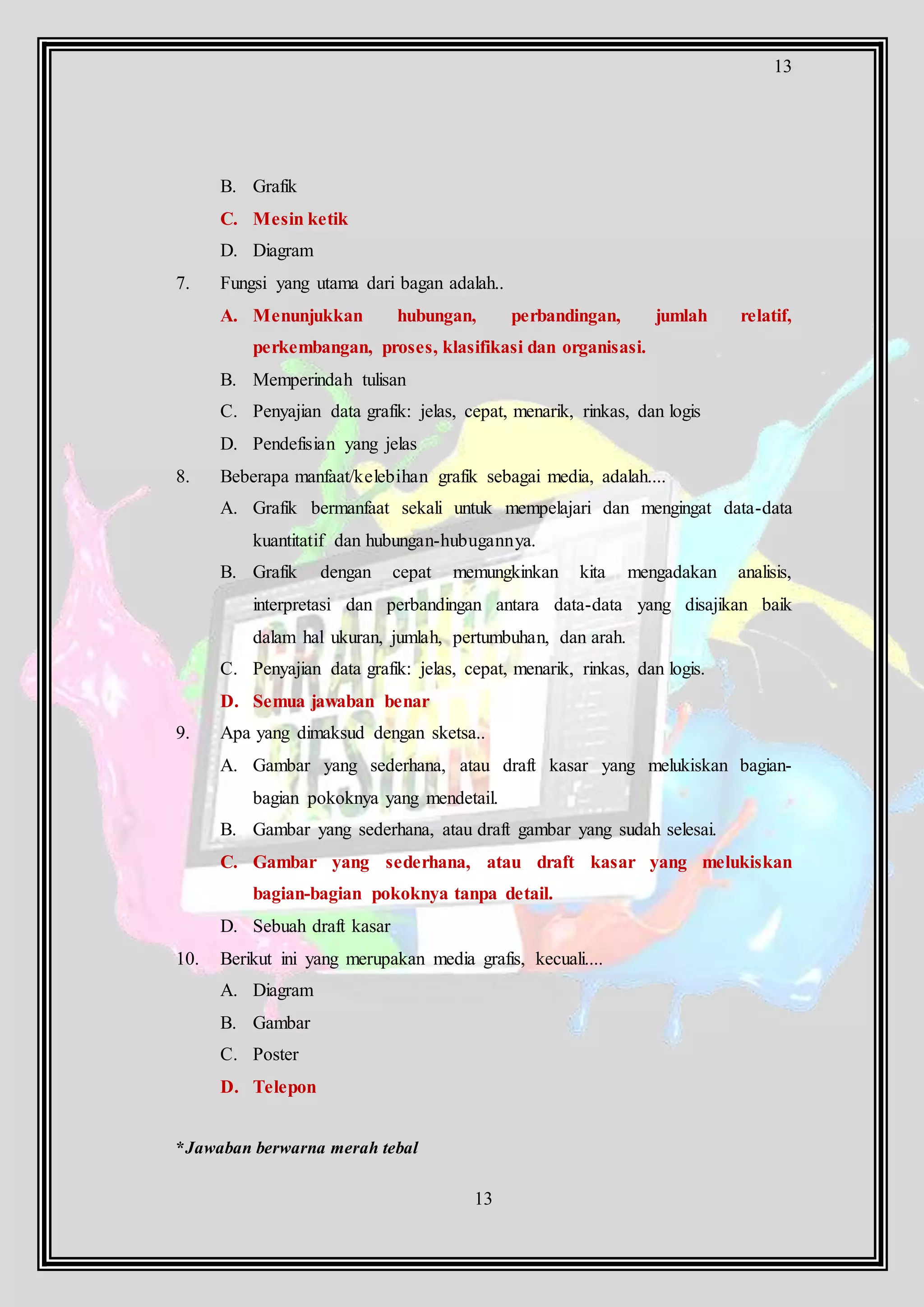 Media Grafis (Bagan, Tabel, Grafik, Diagram (Skema), Dan Sketsa) | DOCX