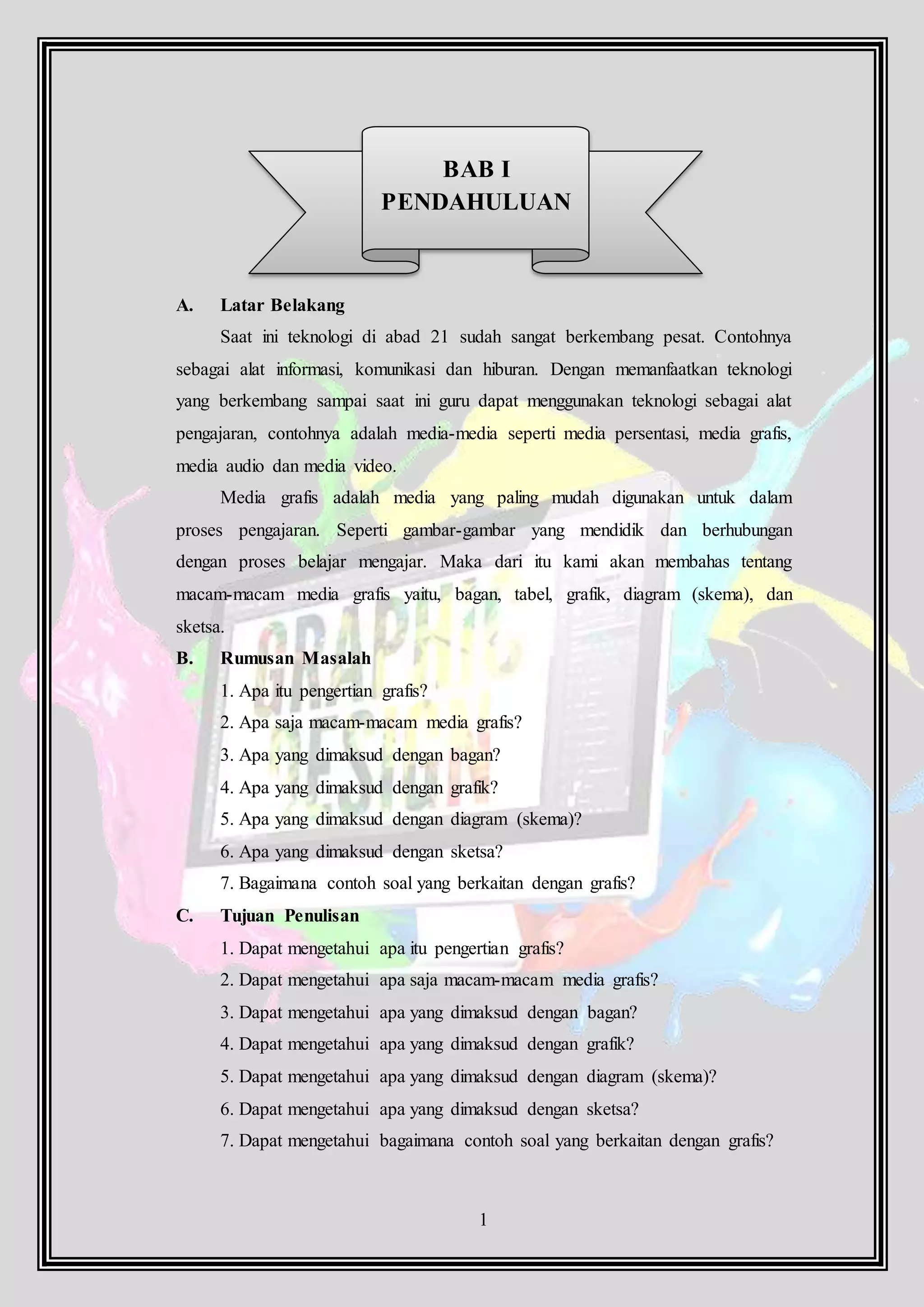 Media Grafis (Bagan, Tabel, Grafik, Diagram (Skema), Dan Sketsa) | DOCX