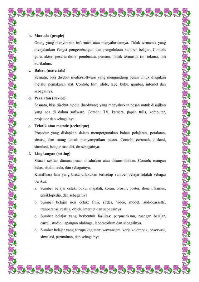 Sumber Belajar sebagai Komponen Media Pembelajaran-Nia Kurniawati | PDF