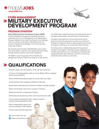 Military Executive Development Program | PDF