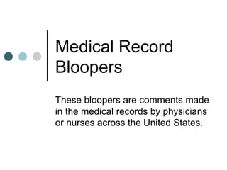 Med rec bloopers | PPT