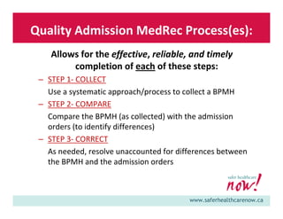 Webinar: Med Rec Quality Audit Tool | PDF | Pharmaceutical Industry ...