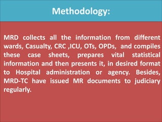 scientific paper on Role of MRD in Hospital Functioning | PPTX