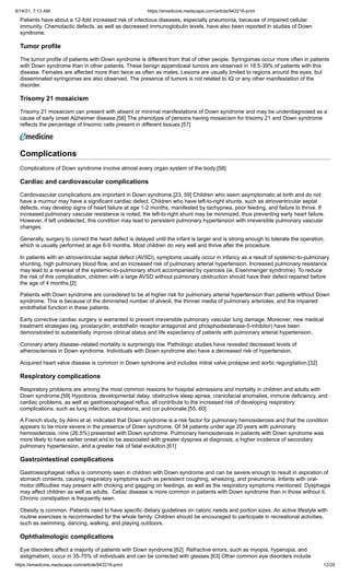 Down Syndrome (Medscape.com) | PDF