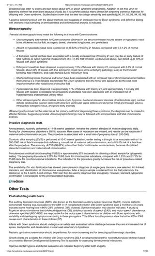 Down Syndrome (Medscape.com) | PDF