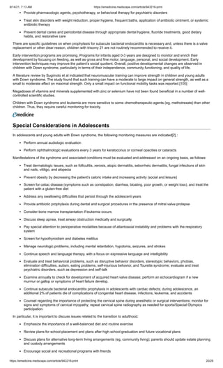 Down Syndrome (Medscape.com) | PDF