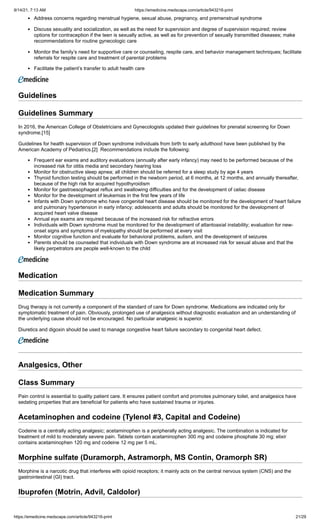 Down Syndrome (Medscape.com) | PDF