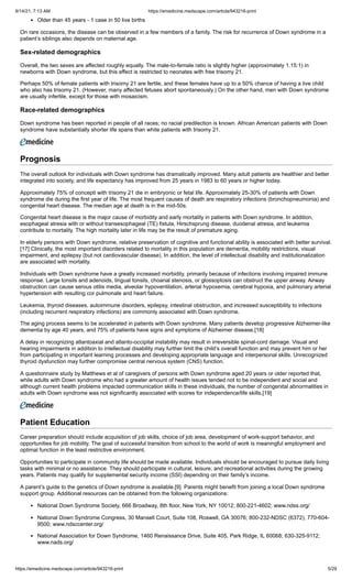 Down Syndrome (Medscape.com) | PDF