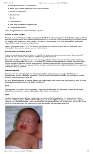 Down Syndrome (Medscape.com) | PDF