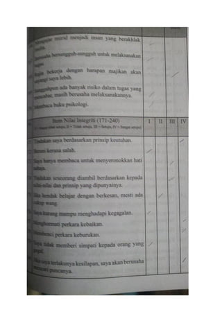 MEdSI (Malaysian Educators Selection Inventory TEST) Guide & Sample | PDF