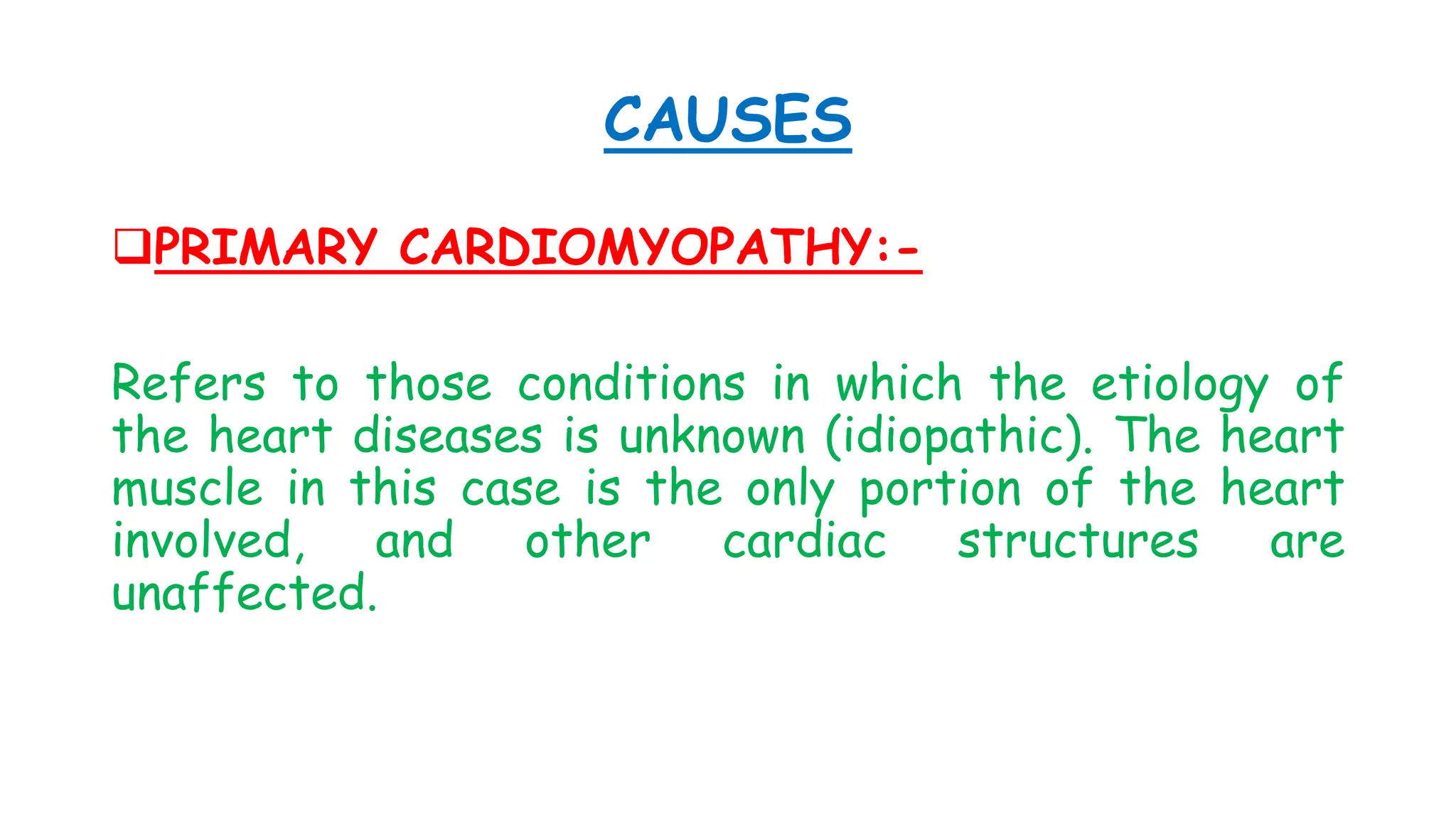 CARDIOMYOPATHY | PPTX