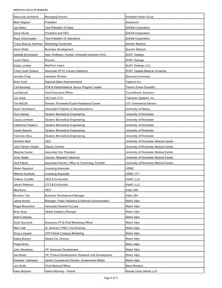 MEDTECH 2012 Attendee List | PDF