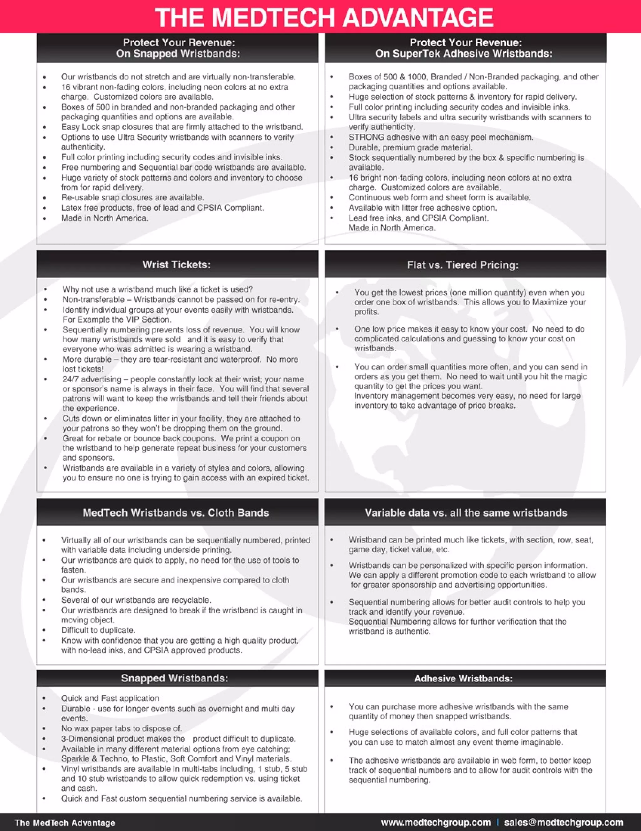 Medtech wristbands Advantage | PDF
