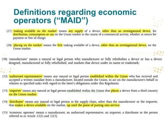 Economic operators under the MDR and IVDR | PPTX
