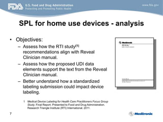 Structured labeling for home use devices – assessment of the SPL format ...