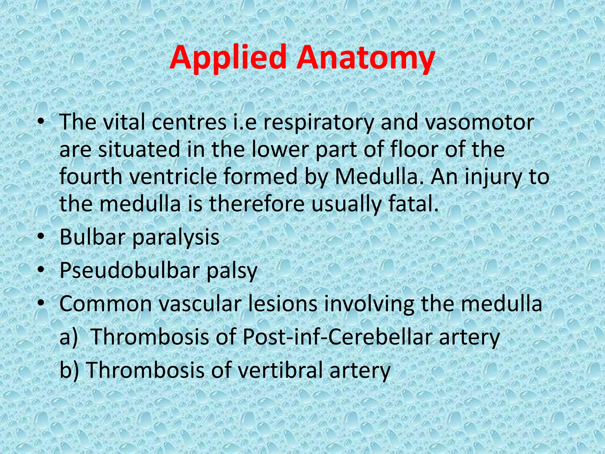 Detailed Anatomy of Medulla Oblongata ppt | PPTX