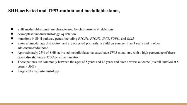 Medulloblastoma : clinical staging, molecular stratification and ...