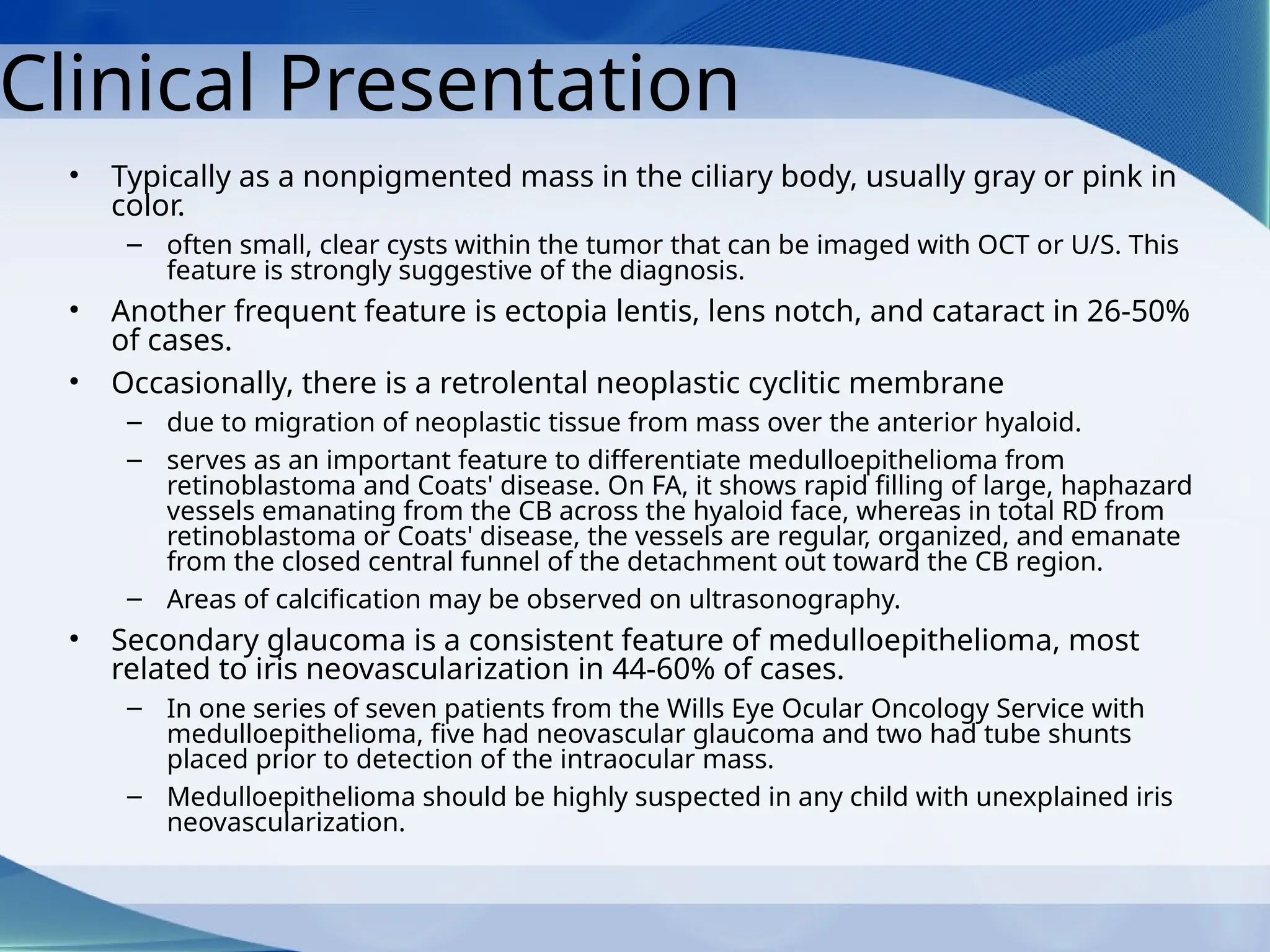 Medulloepithelioma case report UIC Grand Rounds | PPT